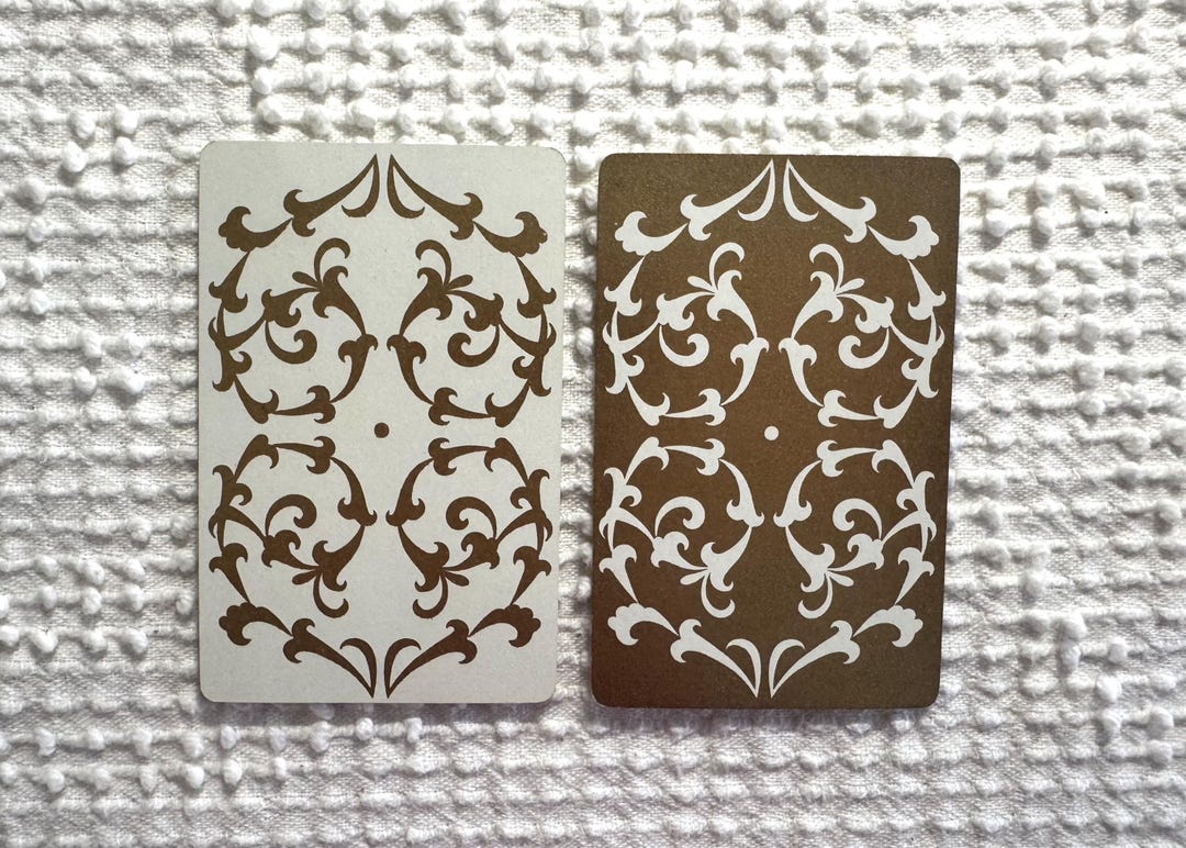 Vintage Playing Cards With Gold Filigree Design- Set of 2 Cards ...