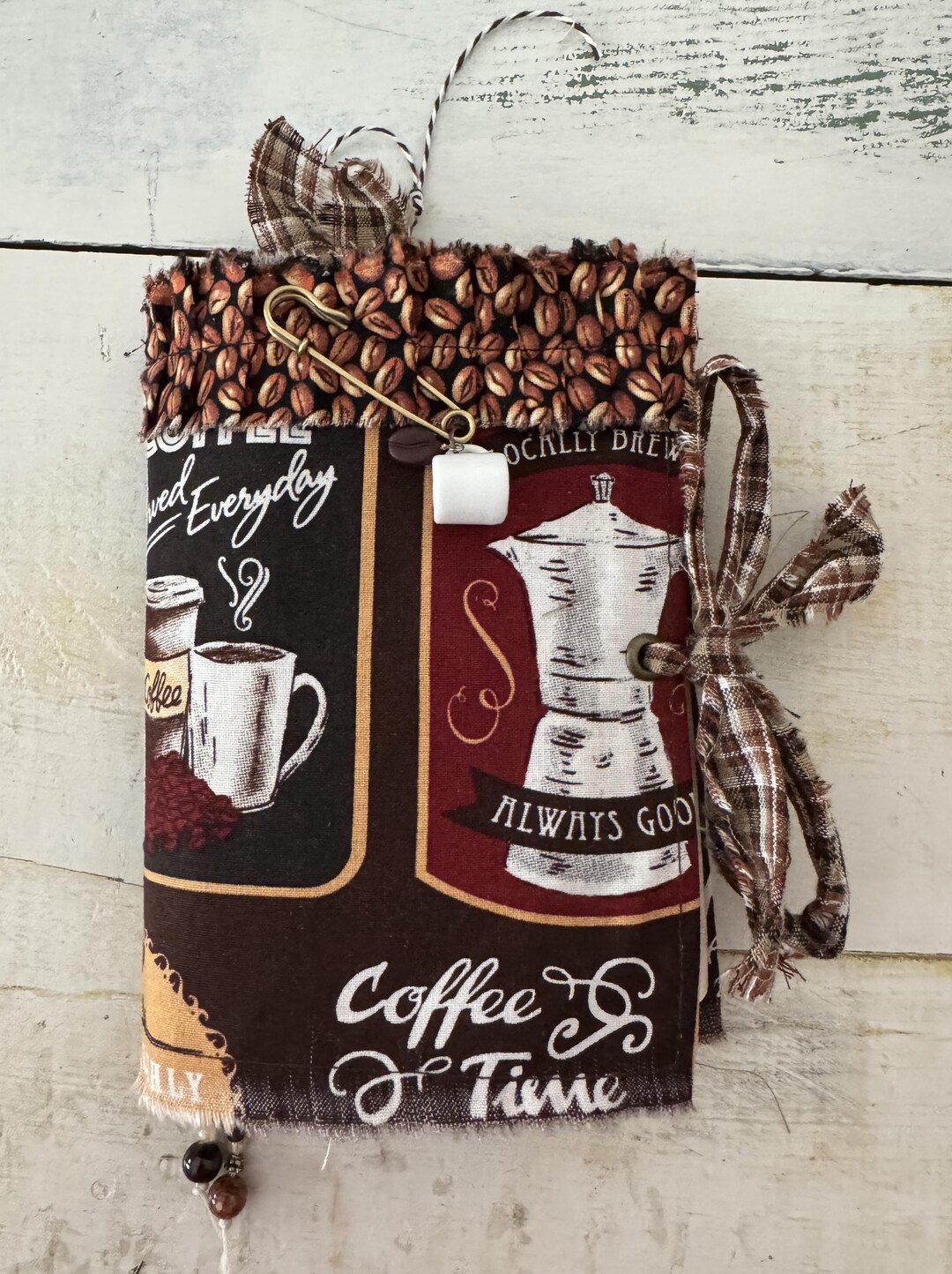 Handmade Junk Style Journal With Coffee Theme - Filled With Unique ...
