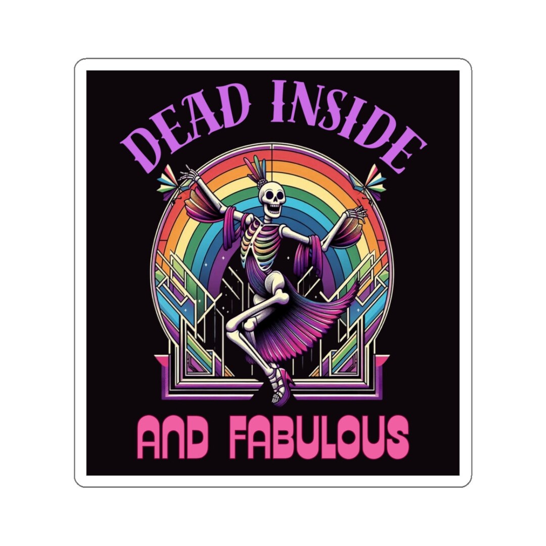 Pride Month Sticker Rainbow Pride Flag LGBTQ Skeleton Dancing Gay Pride ...