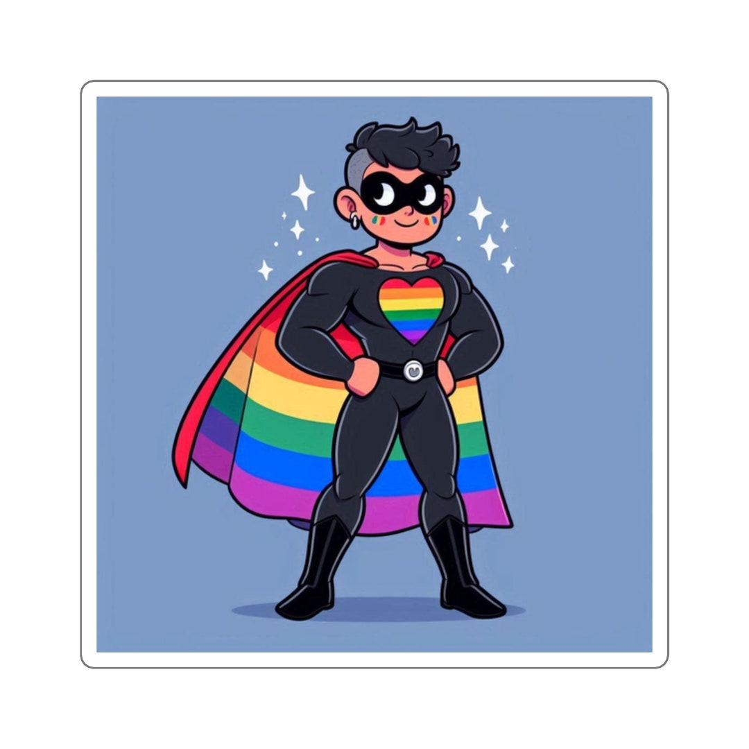 Super Hero Super Gay Pride Month Decal LGBTQ Sticker - Etsy