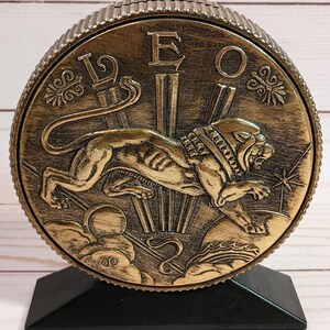 Leo Astrological Vintage Coin Bank. - Etsy