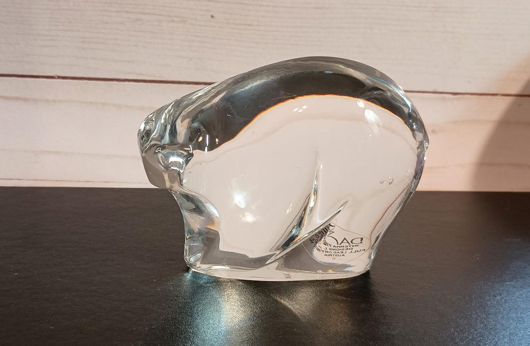 Dansk Crystal Polar Bear Paperweight. - Etsy