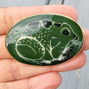Ceramic Frog/toad Brooch Pin. - Etsy