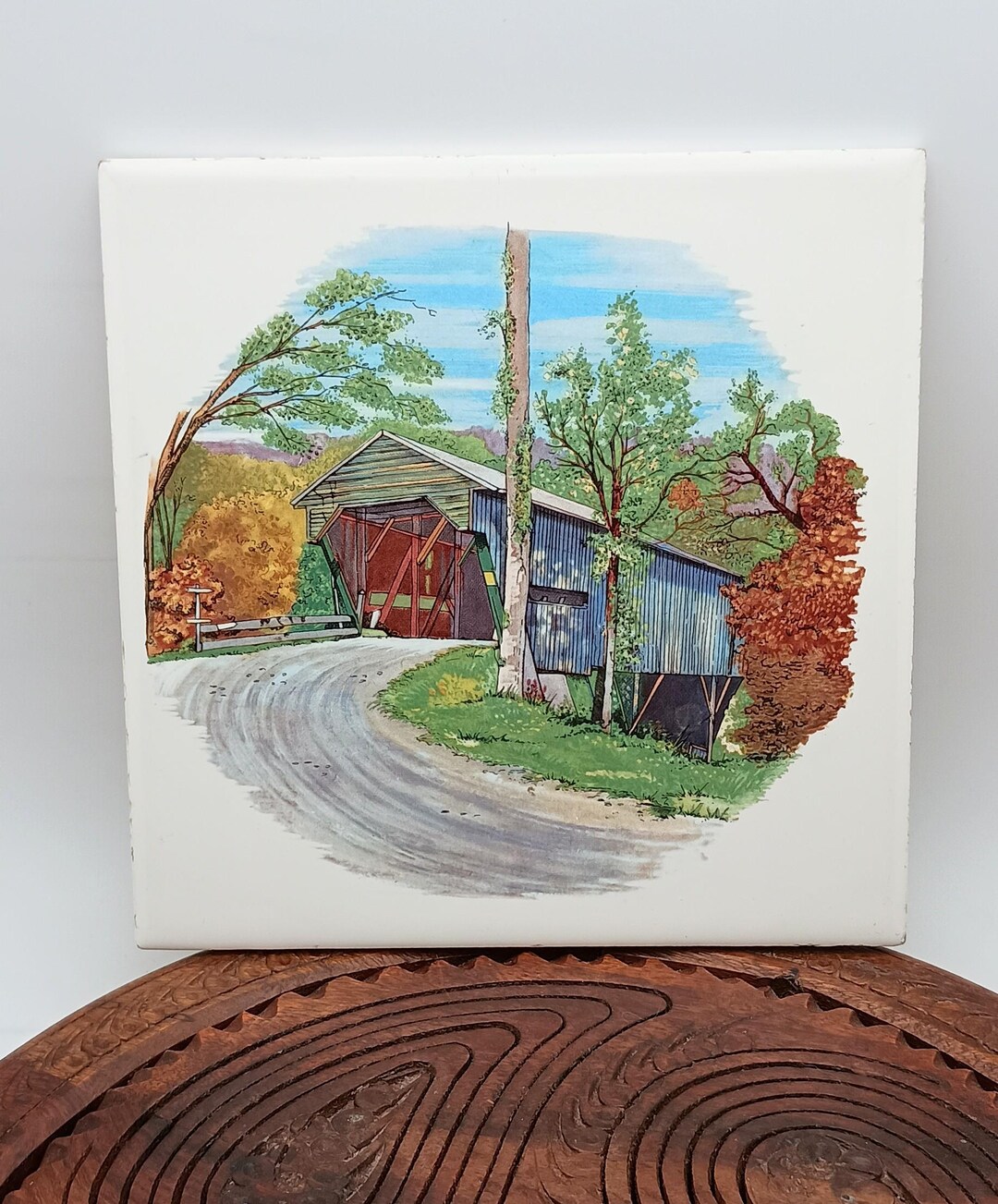 Vintage Decorative Ceramic Tile. Bridge Scenic. Pilkington England. - Etsy