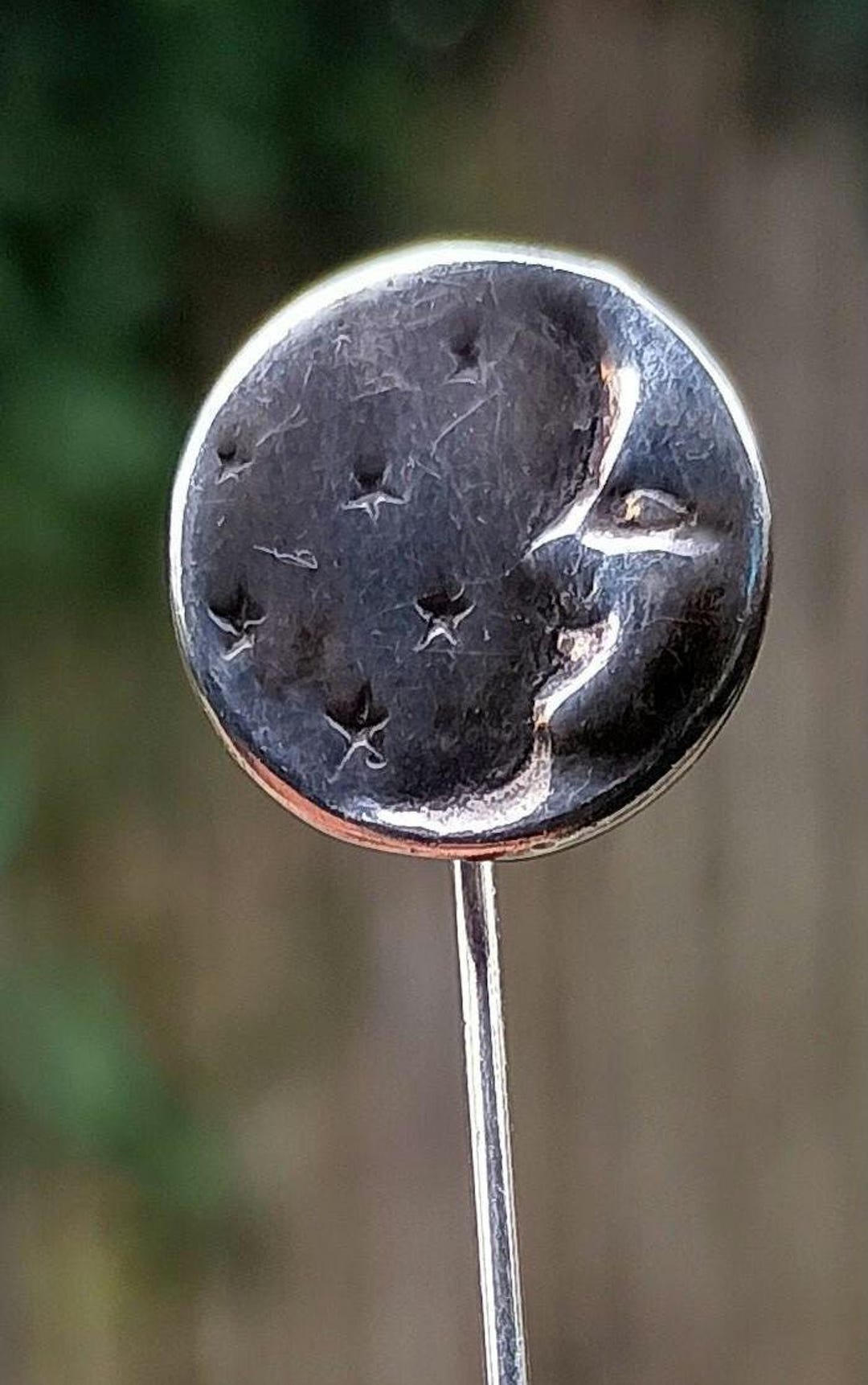 Crescent Moon and Stars Silver Lapel Pin. - Etsy