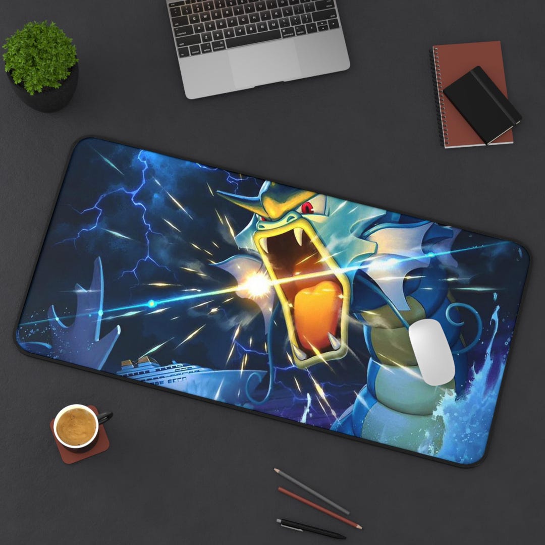 Pokemon Desk Mat, Gaming Desk Pad, Office Decor, Gyarado Mouse Pad ...