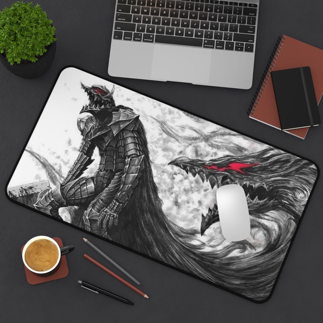 Berserk Manga Fantasy Desk Mat - Unique Anti-slip Gaming Mouse Pad ...