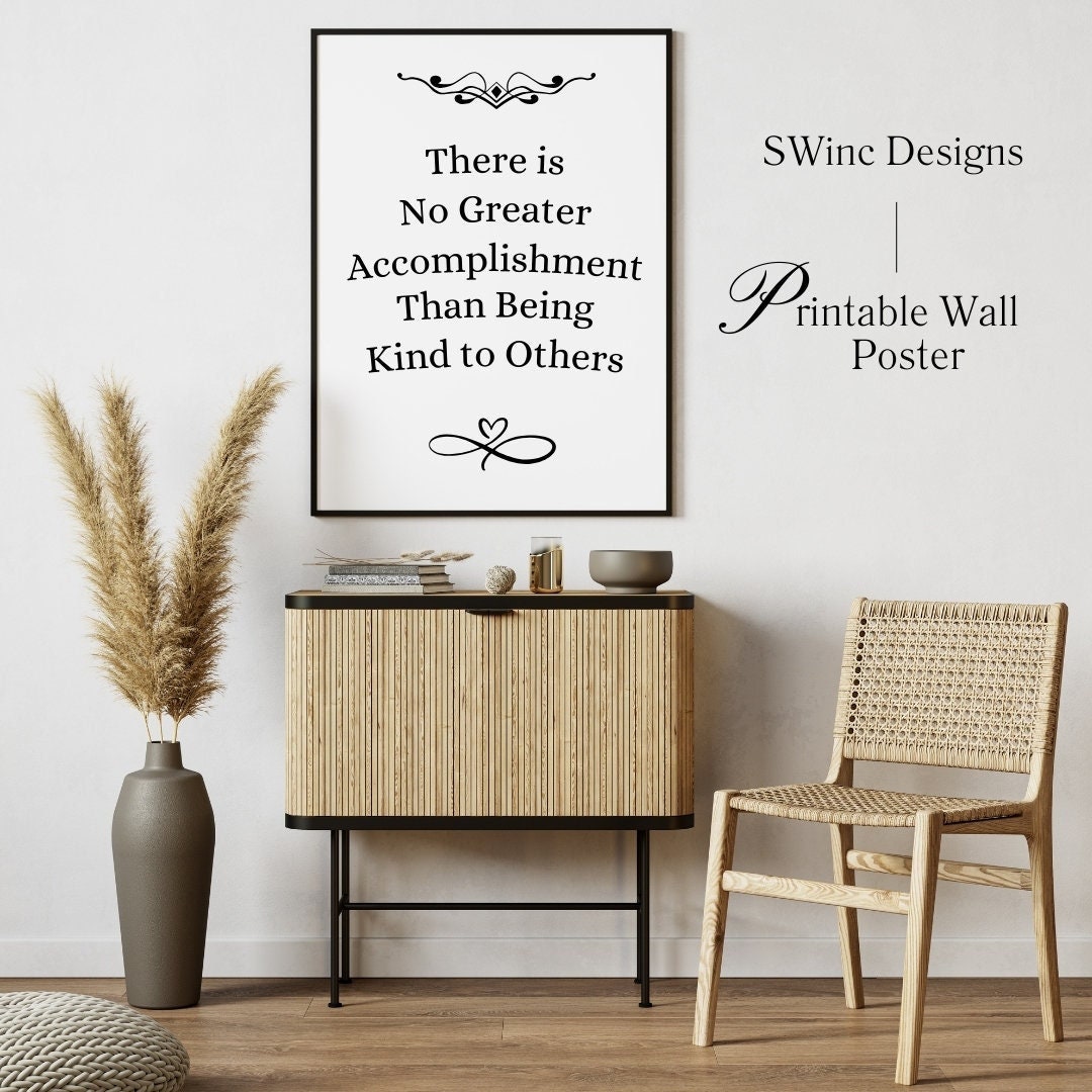 Kindness Quote Art Print – Uplifting Home Decor (PDF) - Etsy