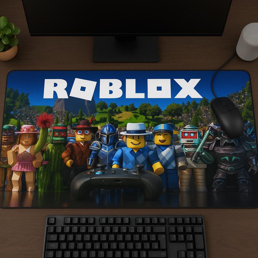 Roblox Desk Mat, Gaming Desk Pad, Long Mouse Pad, Computer Accessories ...