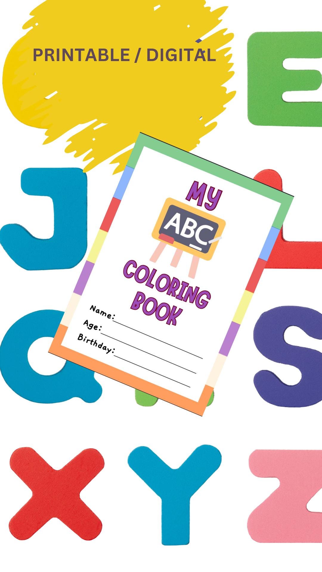 My ABC Coloring Book - Printable & Digital - Etsy