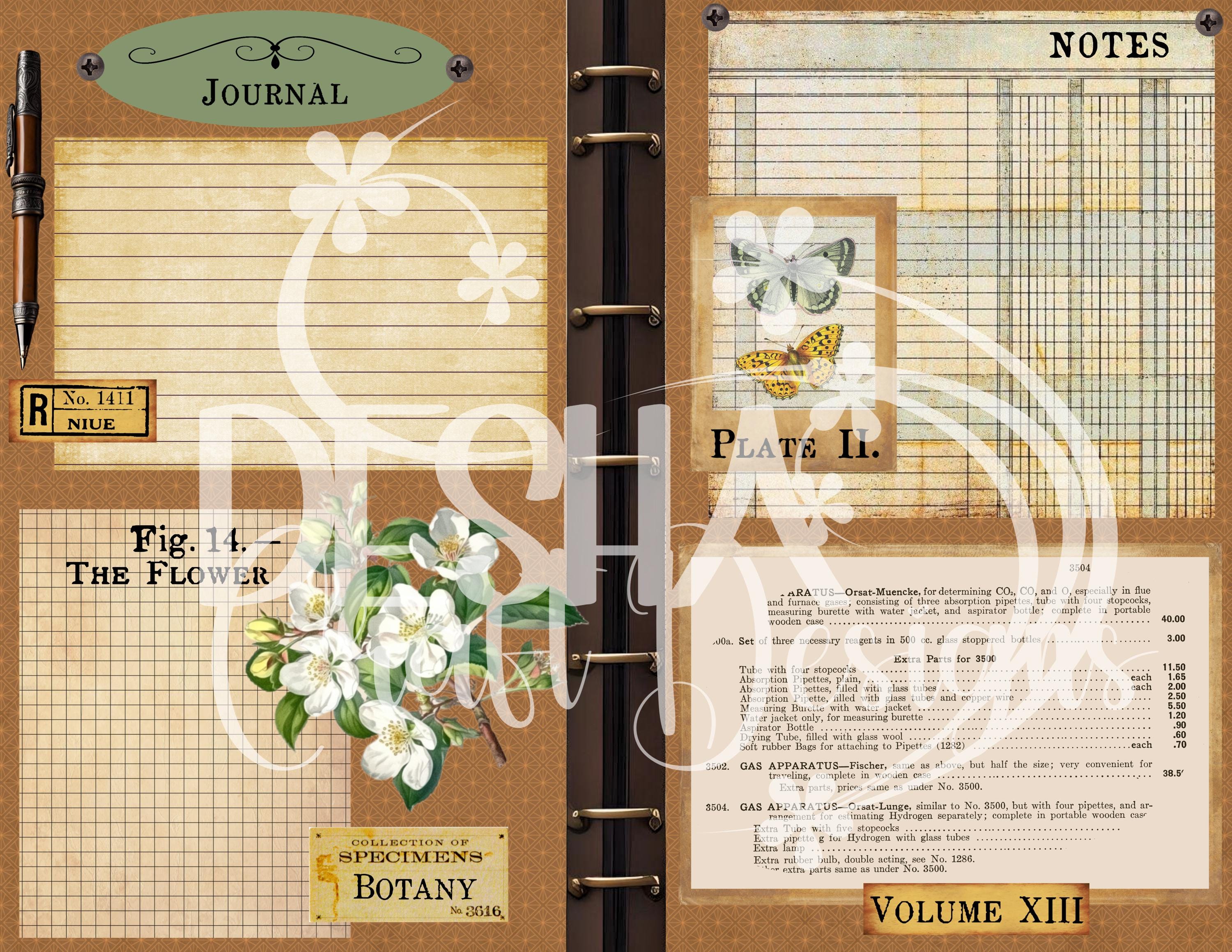 Vintage Field Notes Junk Journal Kit - Etsy