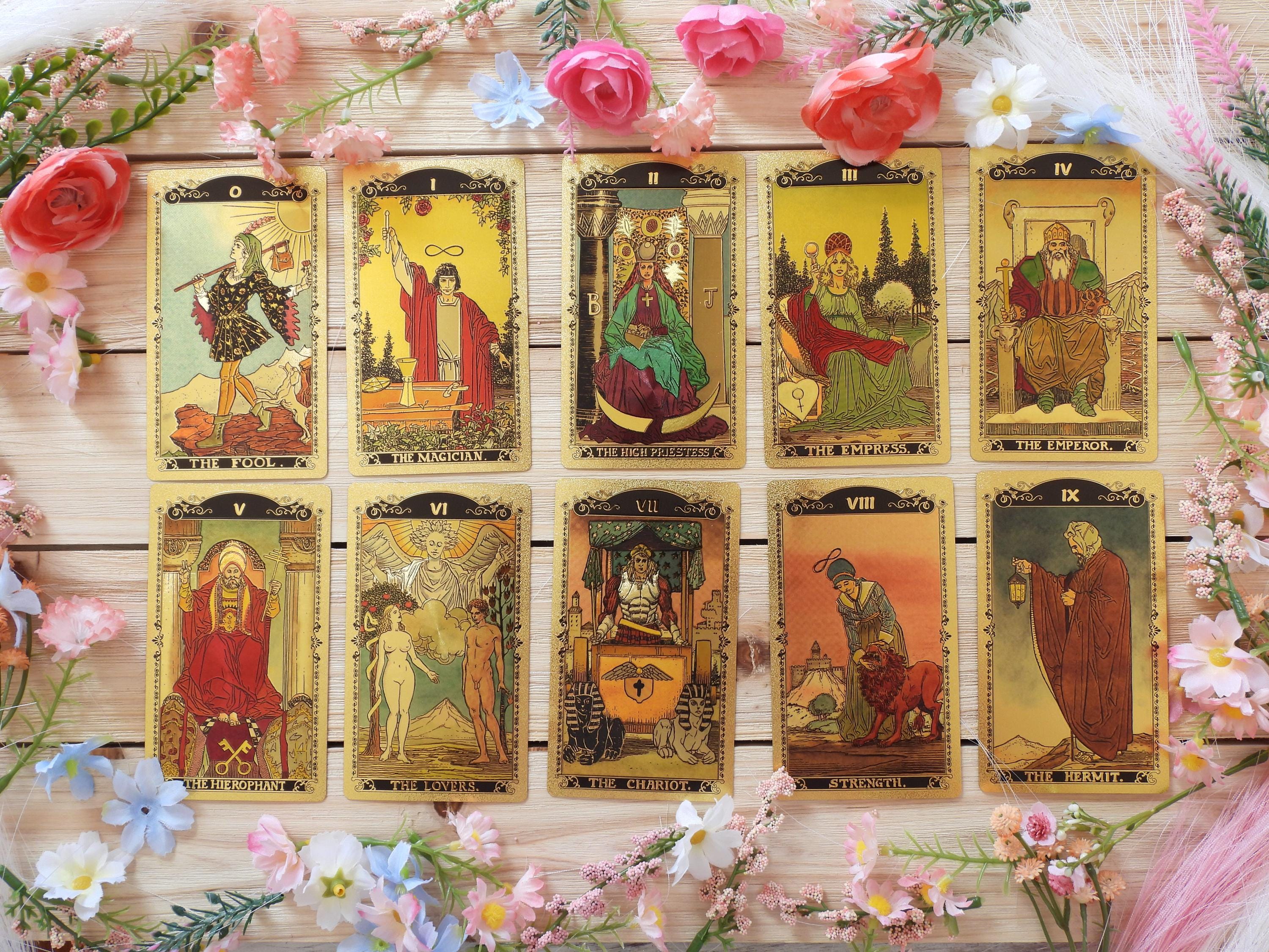 Gold Foil Tarot *gold Background* - Etsy