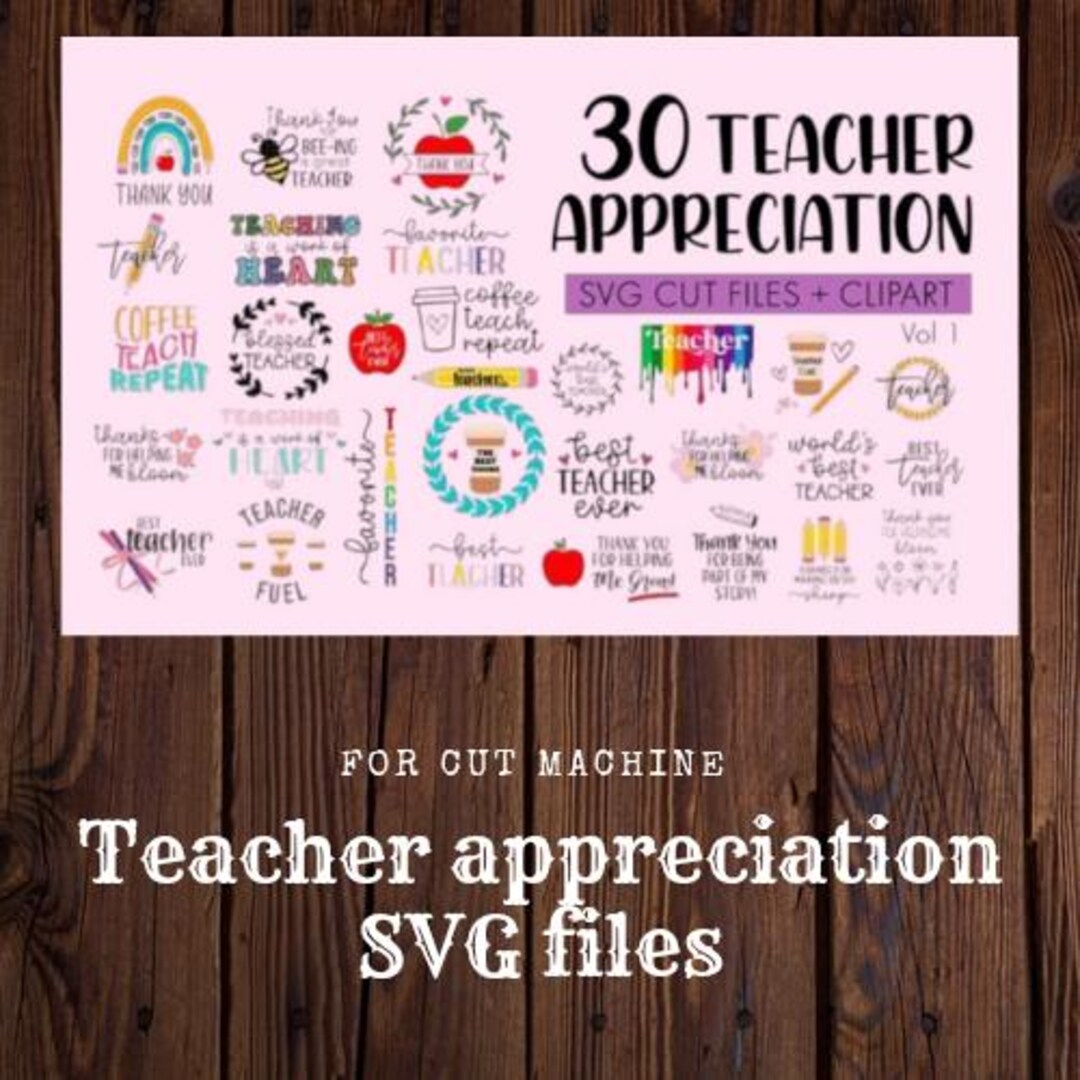 Teacher Appreciation SVG Bundle - Etsy