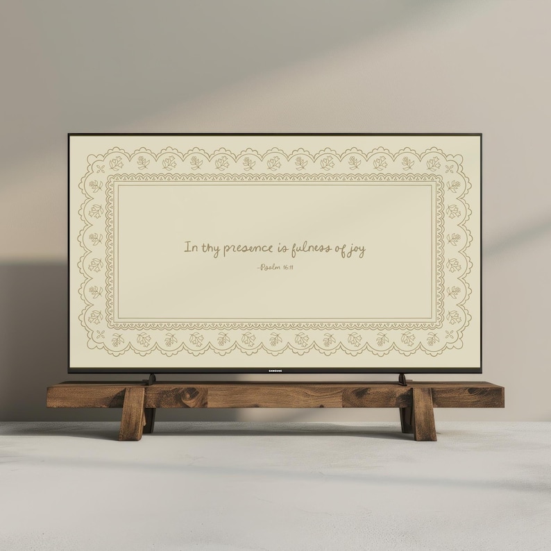 Samsung Frame TV Art | Psalms 16:11 Bible Verse Wall Art | Vintage ...