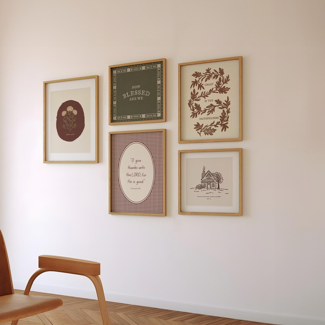 Vintage Fall Gallery Wall Scripture Print: Christian Home Decor ...