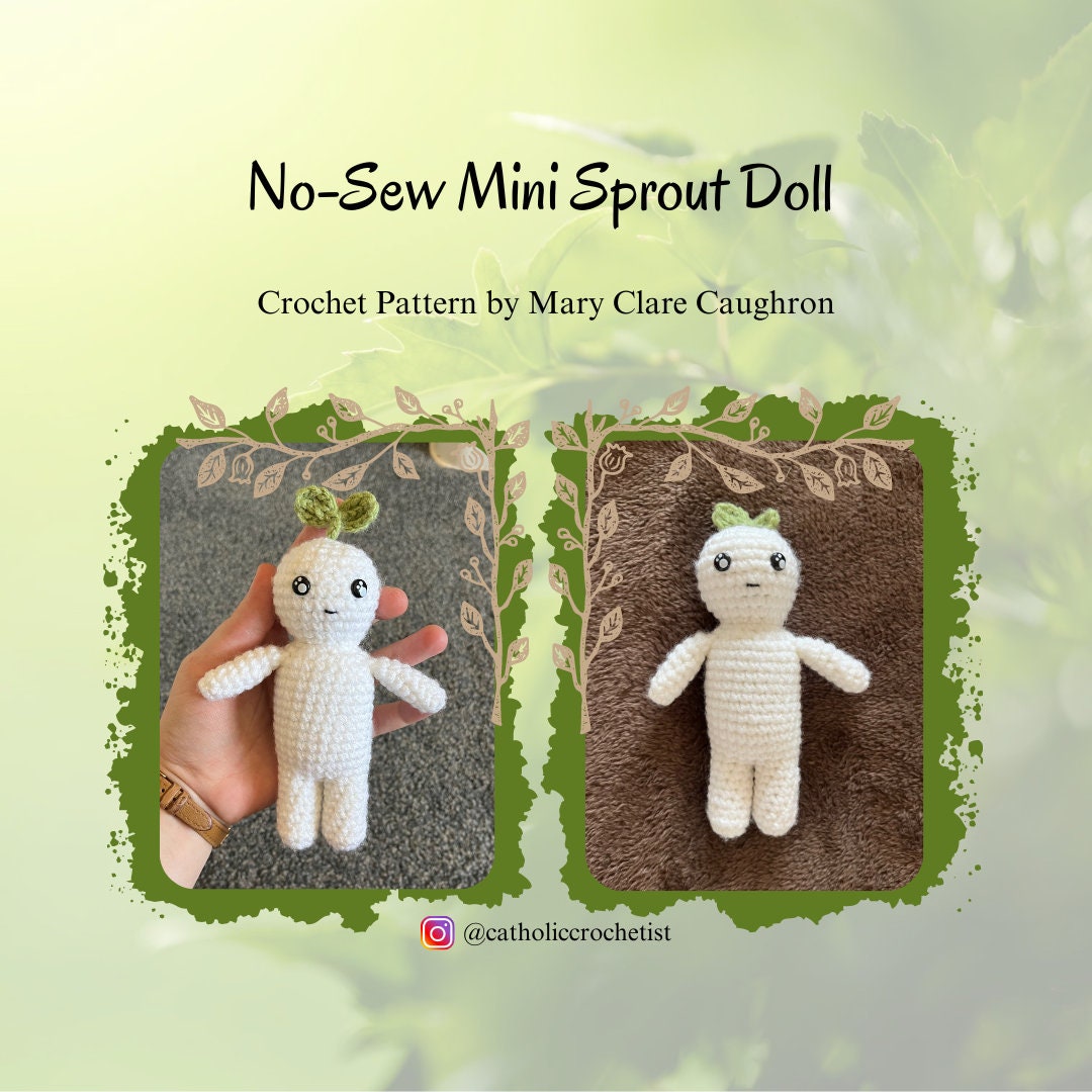 No-sew Mini Sprout Doll Crochet Pattern PDF Pattern File - Etsy UK