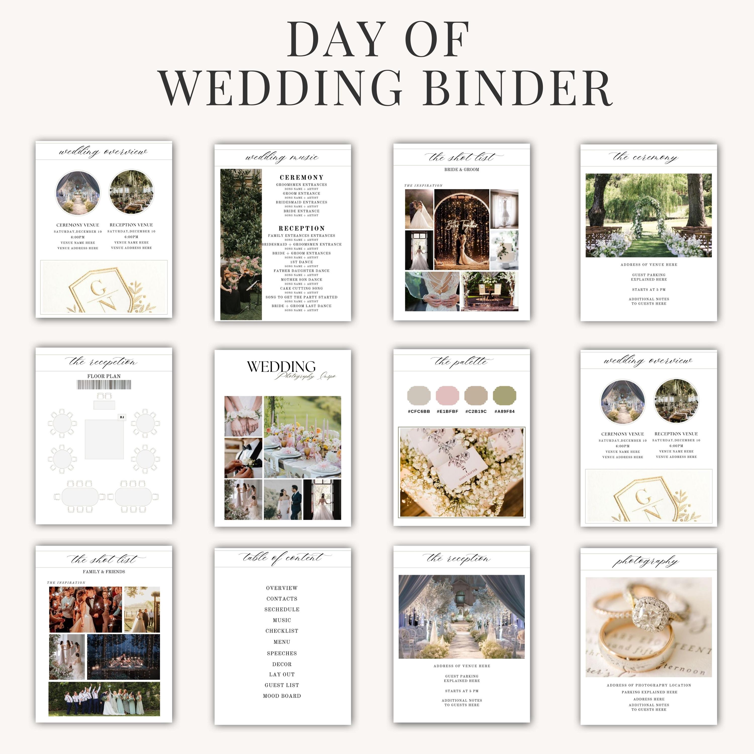 Editable Wedding Planner Template Instant Download | Canva Format - Etsy