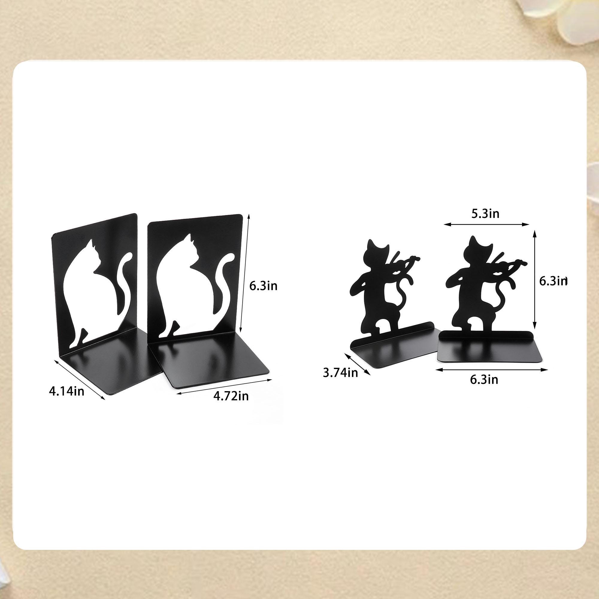 Cat Metal Bookends, Metal Decor, Metal Art, Bookends, Book Holder, Book ...