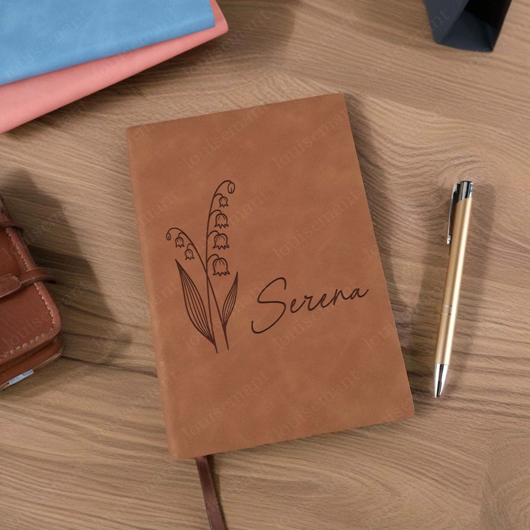 Personalized Birth Flower Journal, Customized Journal, Personalized ...