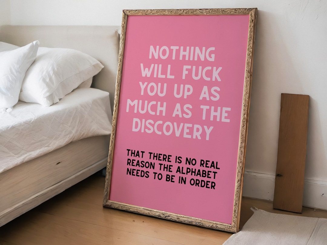 Alphabet Funny Quote Home Decor, Hilarious Kitchen Wall Prints, Sweary ...