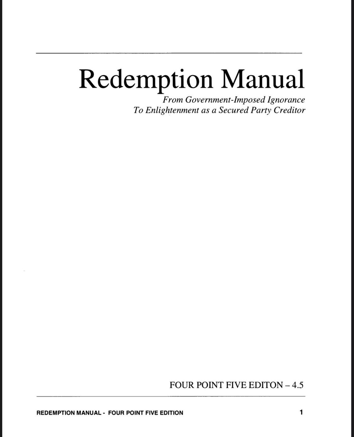 Redemption Manual 4.5 (digital EBOOK) - Etsy