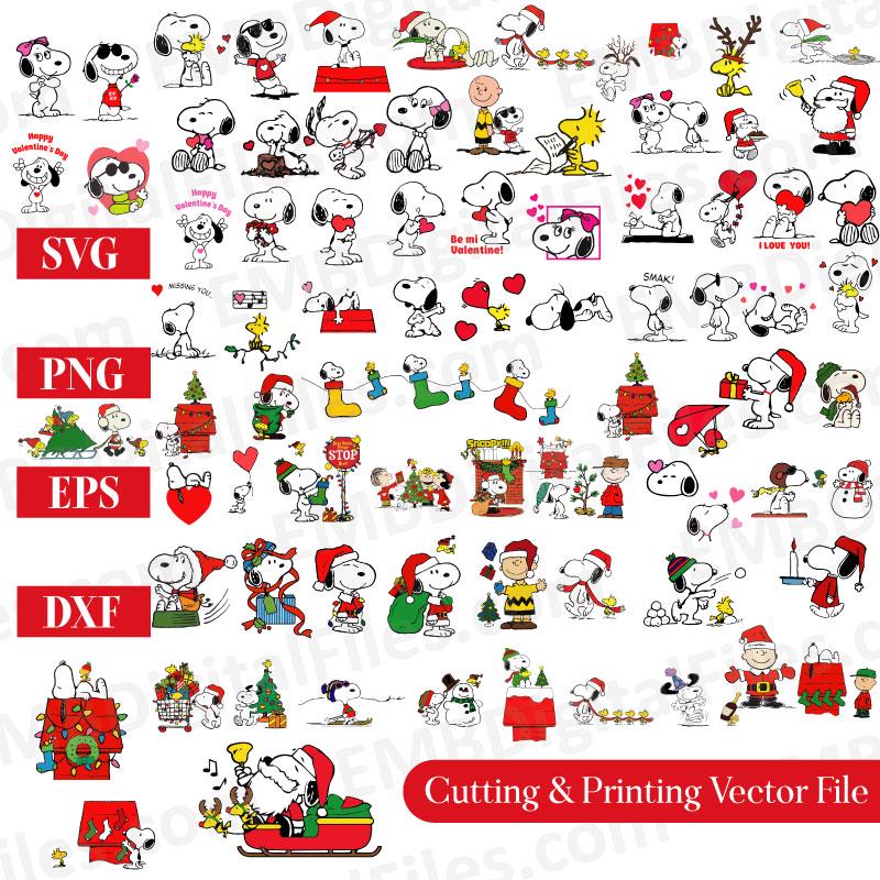 Paquete Snoopy Svg, Paquete Snoopy Png, Invitación de Snoopy, Pegatinas de Snoopy, Silueta de ...