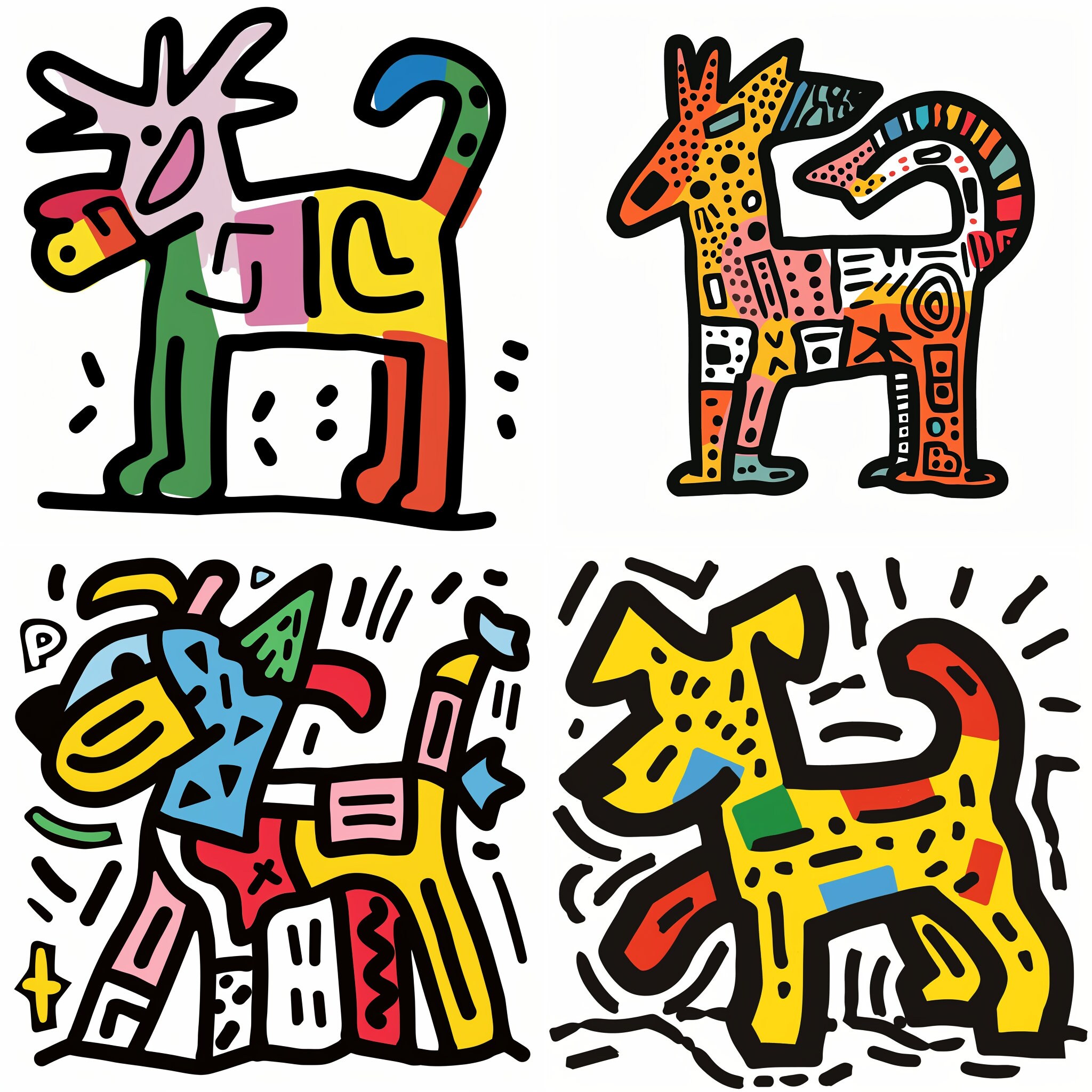 Colorful Kids Doodle Art Midjourney Prompt, Digital Download, Instant ...