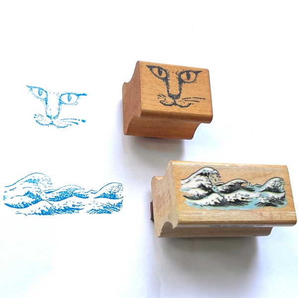 Cat Rubber Stamp - Etsy