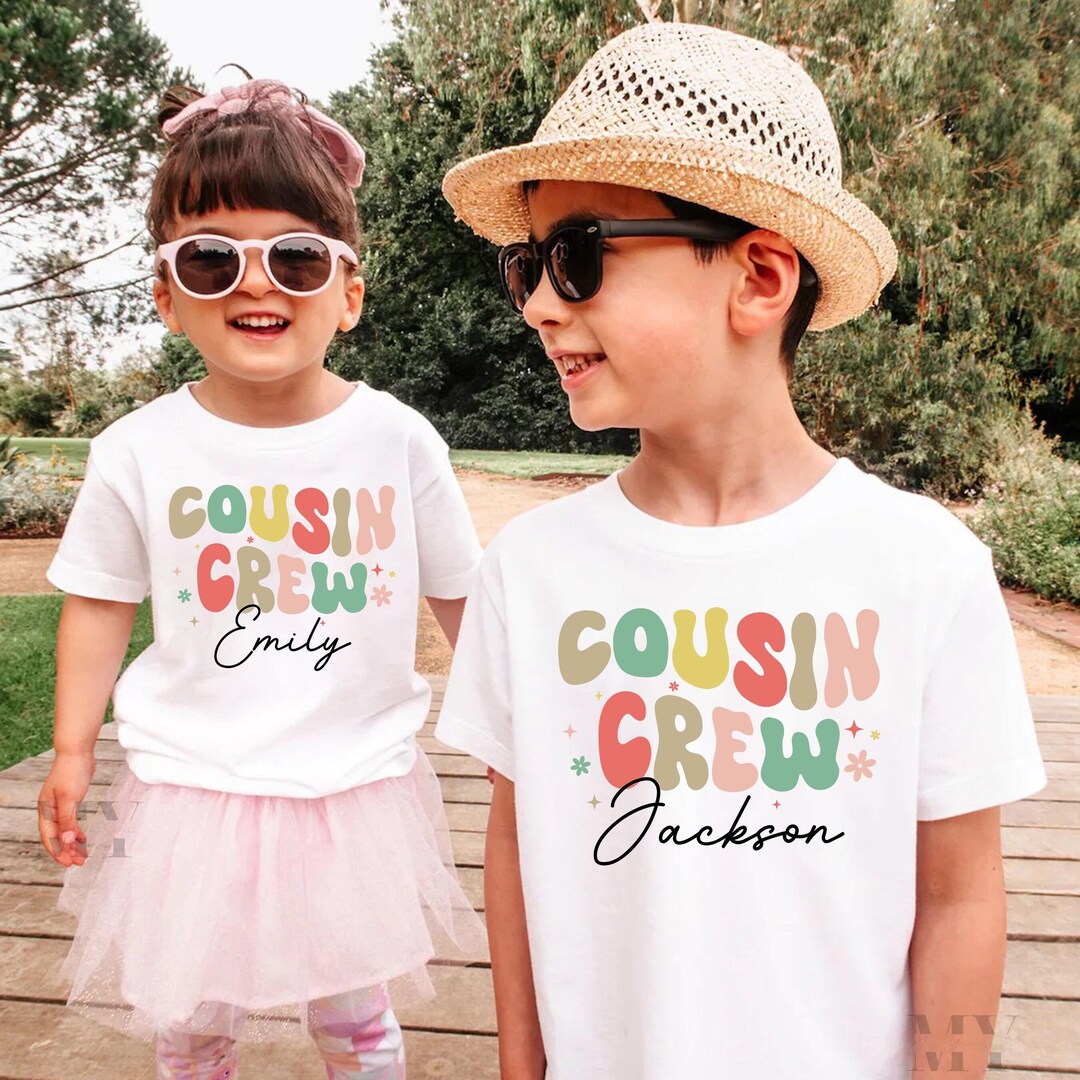 Personalized Groovy Cousin Crew Kids Shirt - Retro Custom Matching Cousins Shirts - Cousin Trip ...