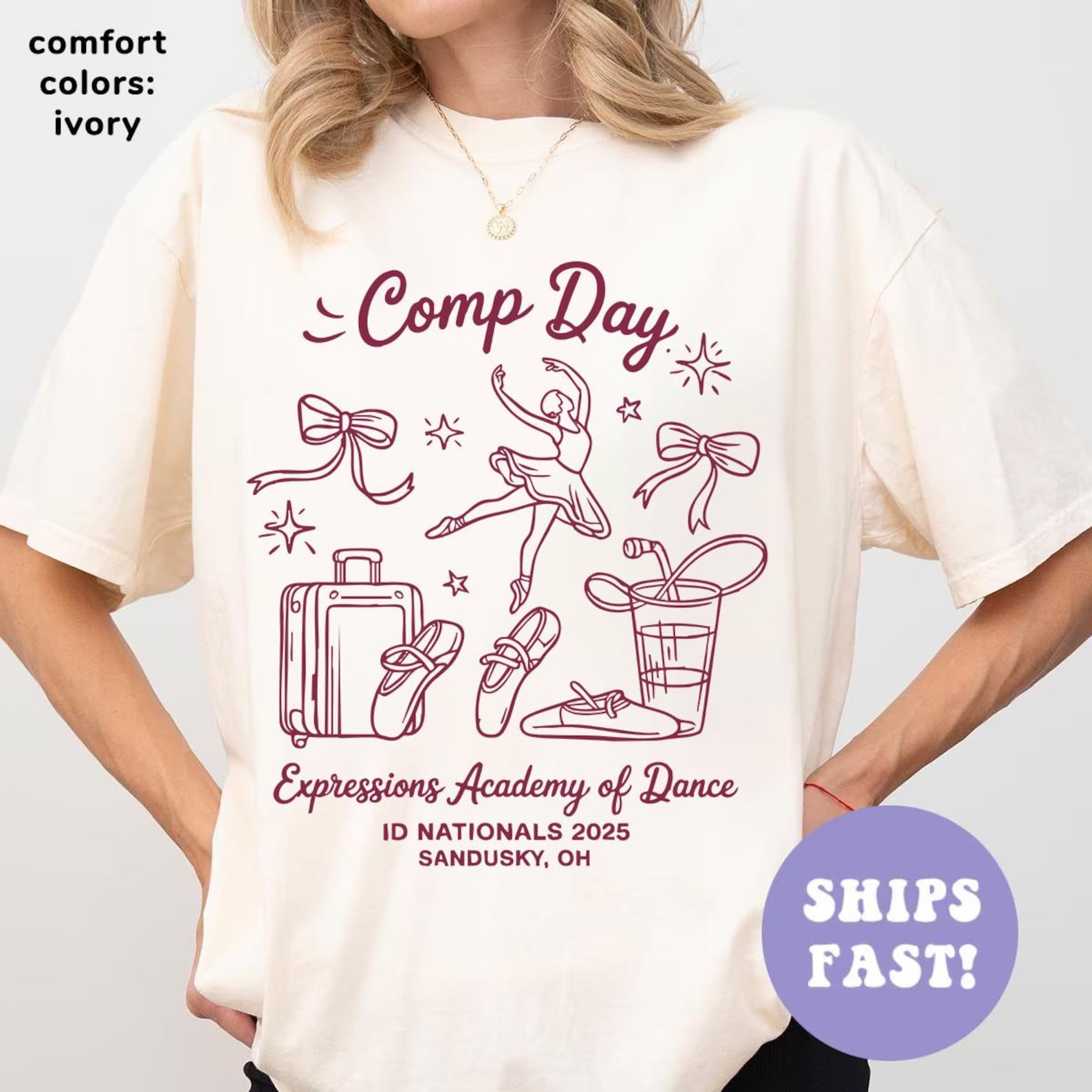 Custom Comp Day Ballet Dance Comfort Colors® Shirt, Custom Dance Tee ...