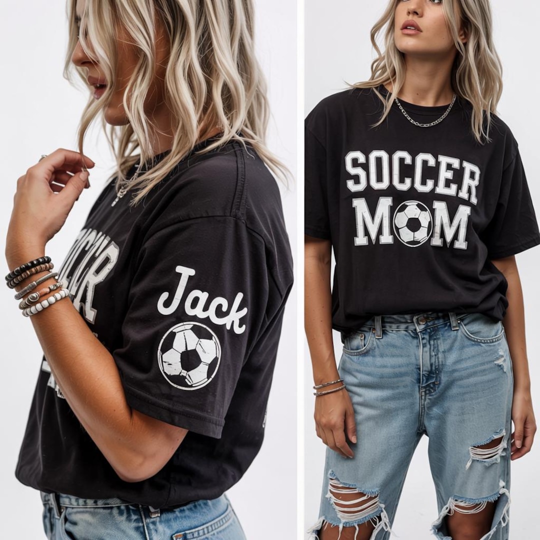 Custom Soccer Mom Shirt, Personalized Soccer Mom T Shirt, Customized ...