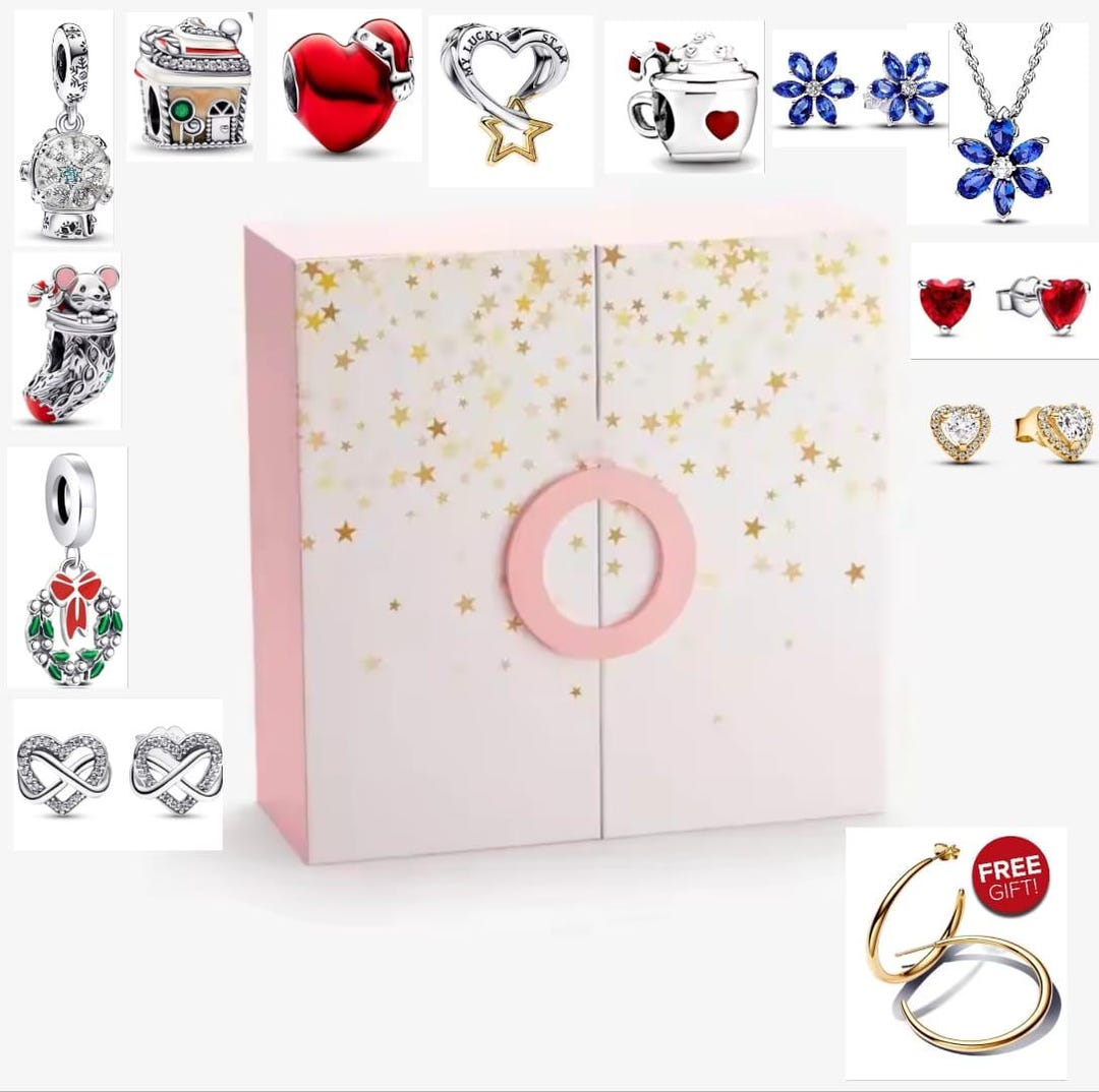 Advent Calendar Christmas 2024 Pandora , Earrings and Necklace Charm ...
