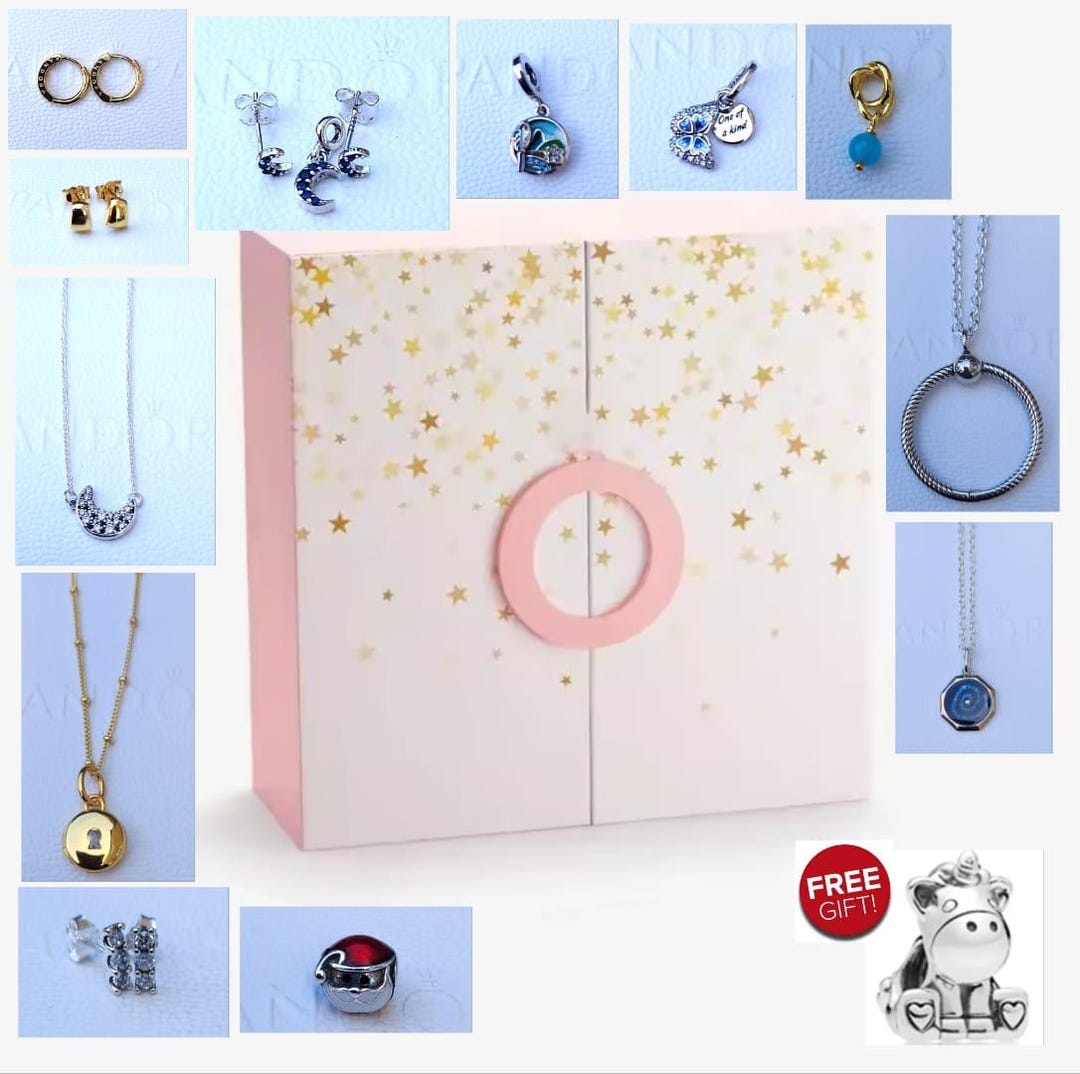 Advent Calendar Christmas 2024 Pandora , Earrings and Necklace Silver ...