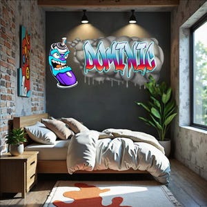 Custom/personalizable Graffiti Name Wall Decal: "stan the Can" Street ...