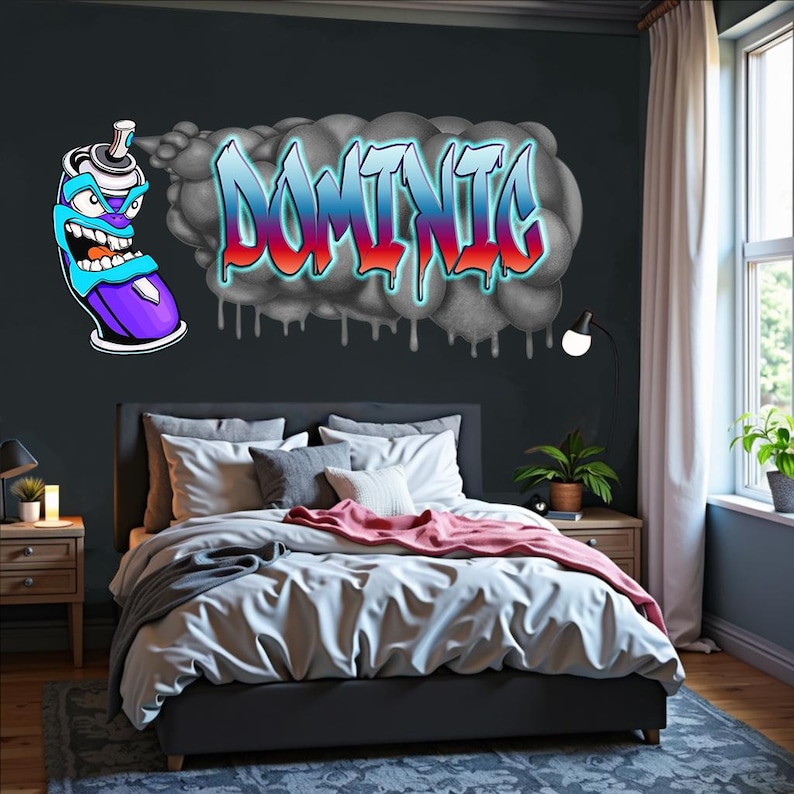 Custom/personalizable Graffiti Name Wall Decal: "stan the Can" Street ...