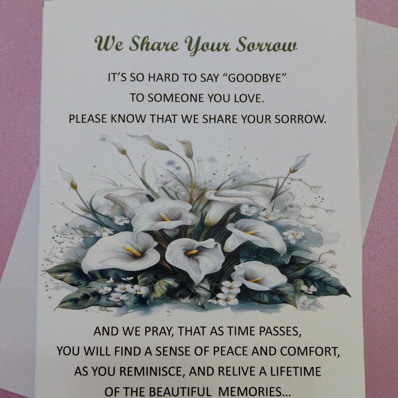 Sympathy Greeting for Uncle - Etsy