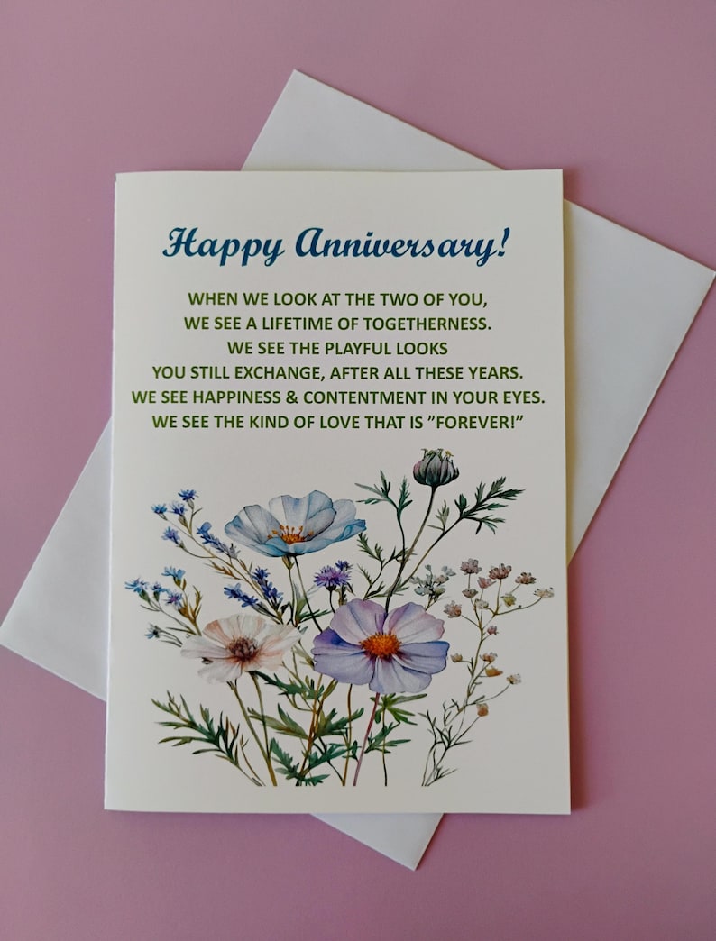 Digital Anniversary Card, Printable Anniversary Card, Instant Wedding ...