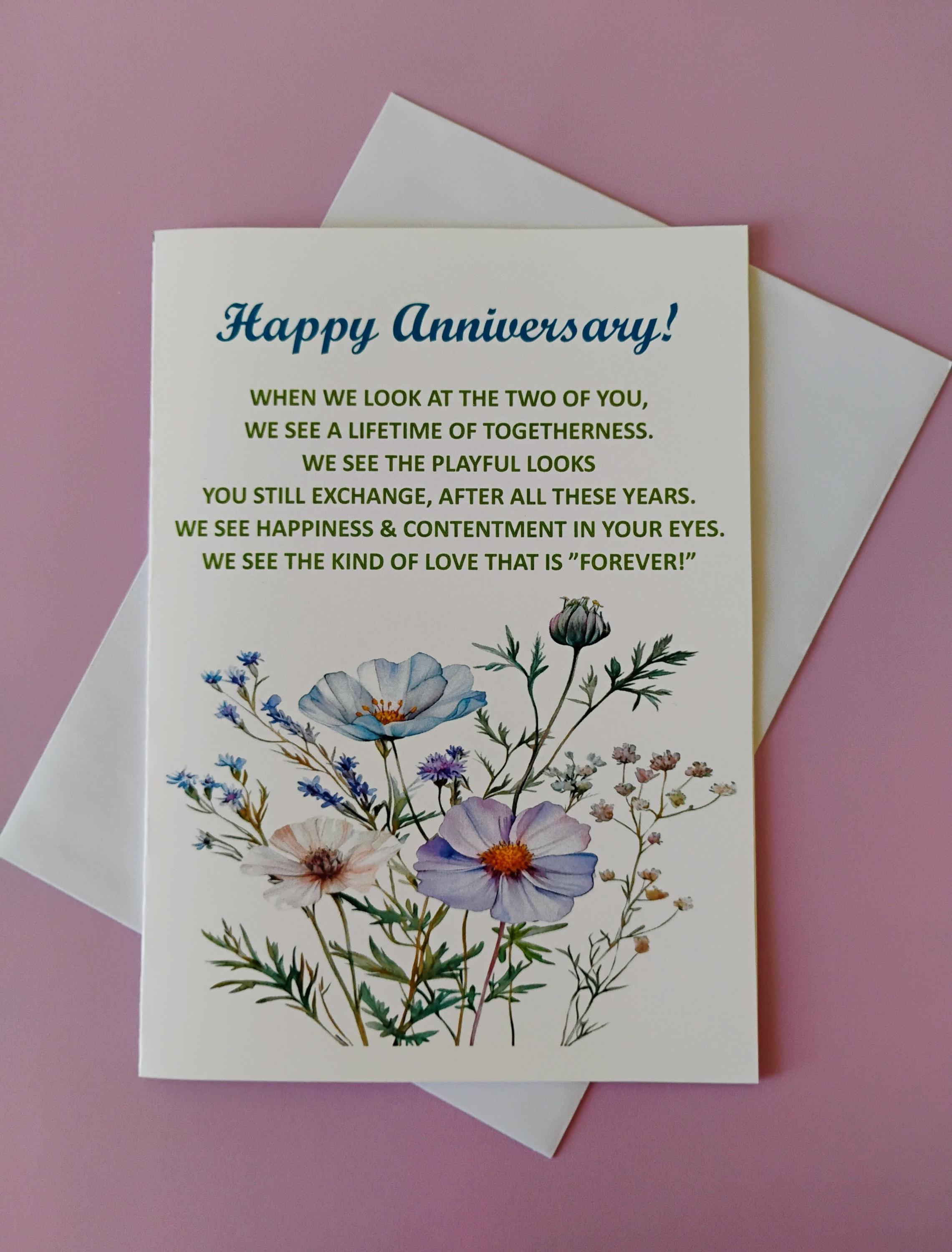 Digital Anniversary Card, Printable Anniversary Card, Instant Wedding ...