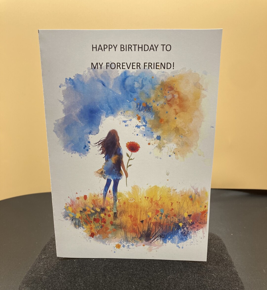 Best Printable Instant Birthday Greeting Card, My Forever Friend ...