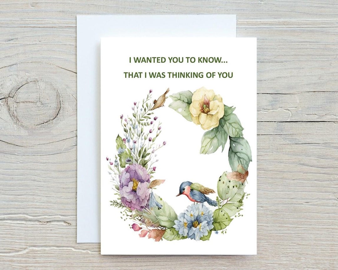 Digital Thinking of You Card, Printable Thinking of You Card, Instant ...