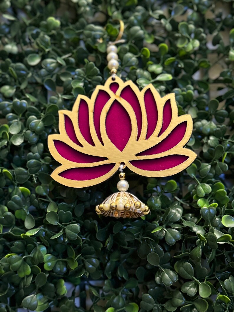 Lotus Hanging, Pink Colored Lotus, Diwali Wedding Decoration, Ganpati ...