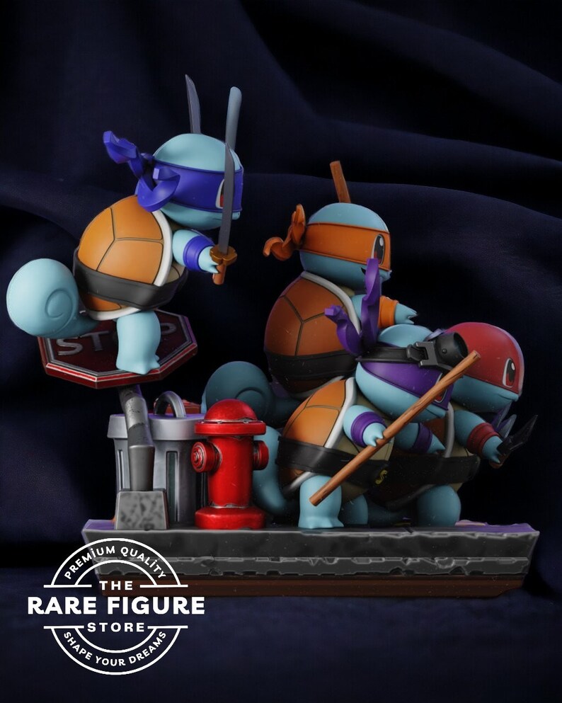 Teenage Mutant Ninja Squirtle Diorama TMNT Squirtle Figure 3d Stl - Etsy