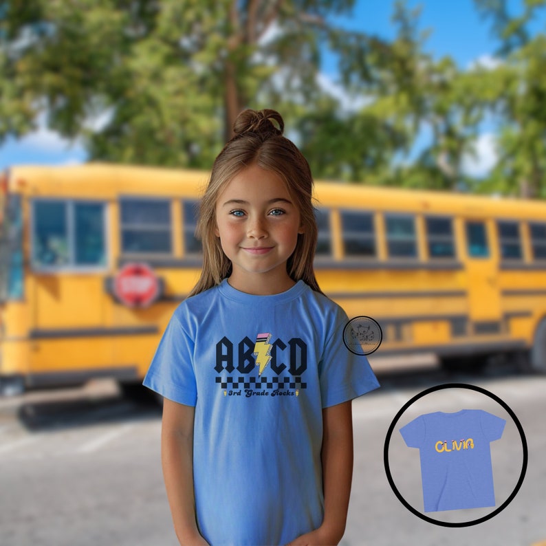 Back to School ABCD Shirt Custom Personalized Toddler Kids Youth Tee ...