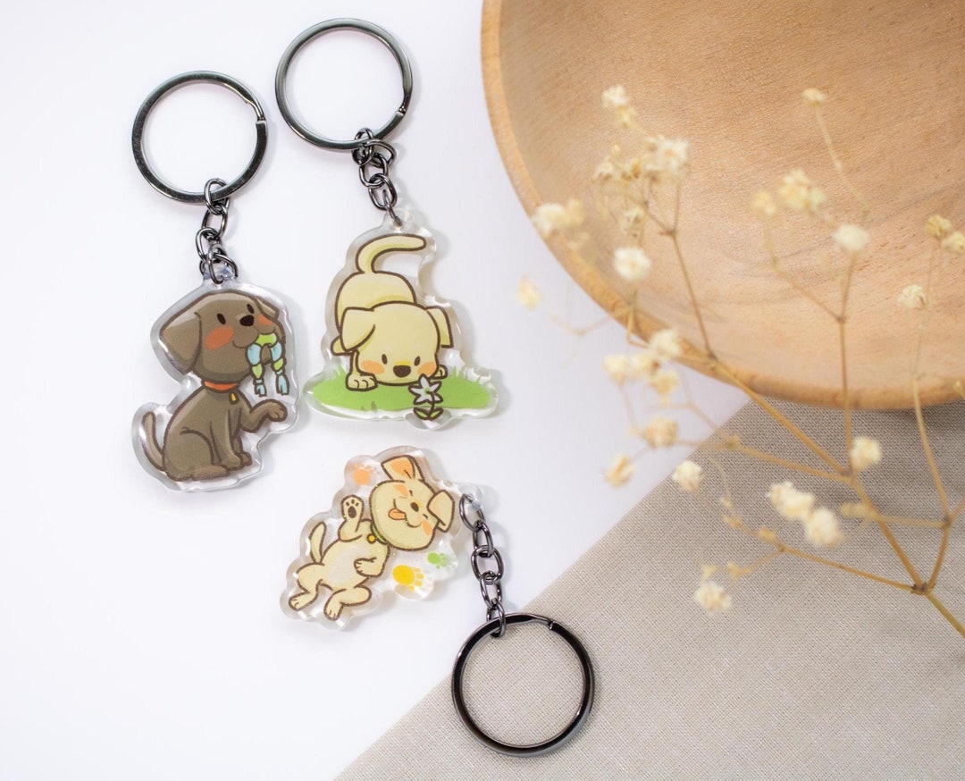 Labrador Retriever Keychain Dog Themed Keychain Cute Puppy Keychain ...