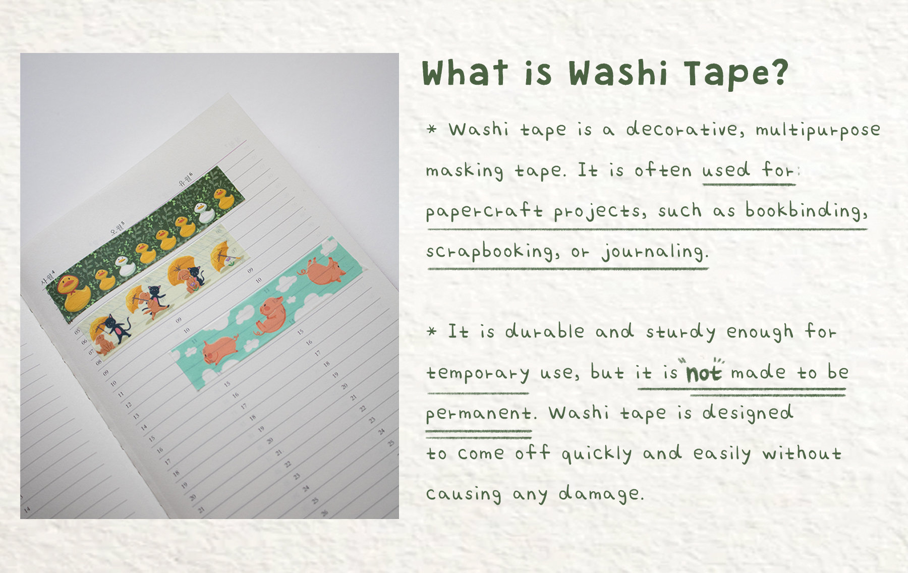 Washi Tape, Decorative Washi Tape, Scrapbooking Planner Washi Tape ...