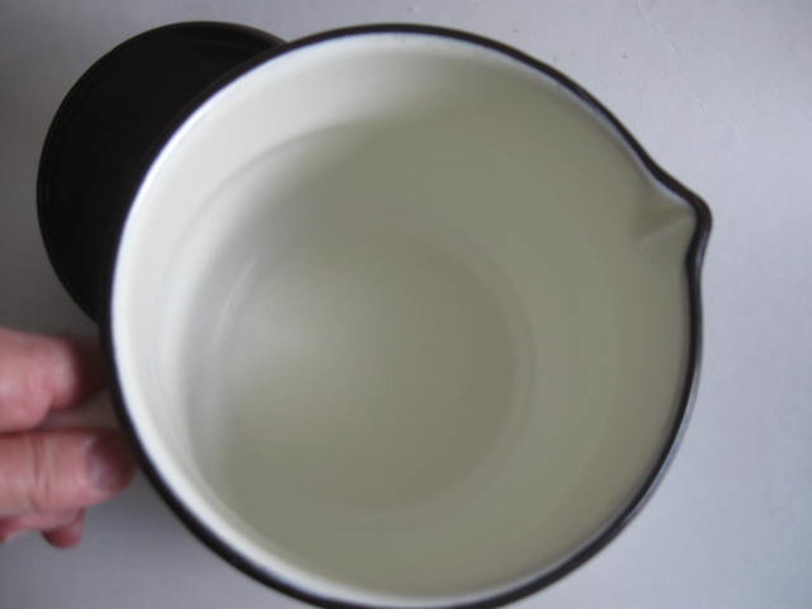 Vintage Enamelware Spouted Pot With Lid - Etsy