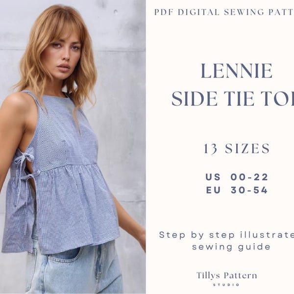 Pattern Tie Side Shirt - Etsy UK