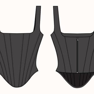 Corset Top Sewing Pattern| Easy Corset Pattern |cottage Core Corset| US ...