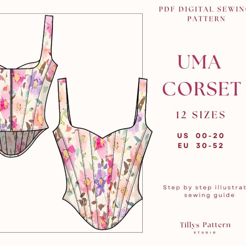 Corset Patterns Deep V - Etsy