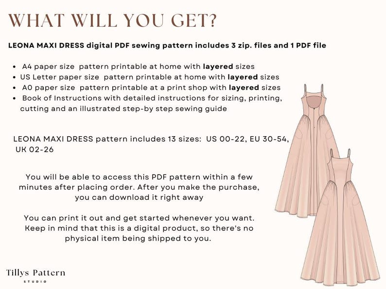 Patron de couture pour robe de soirée | Patron de robe dos nu| Patron ...